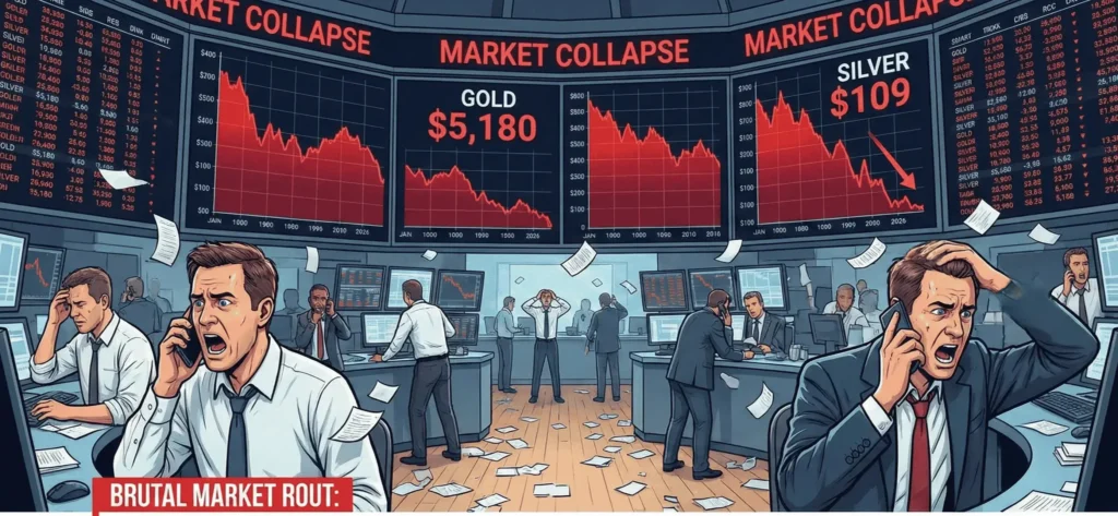 Gold & Silver Crash in Wildly Volatile Session